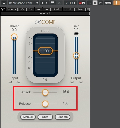 Waves Renaissance Compressorの使い方