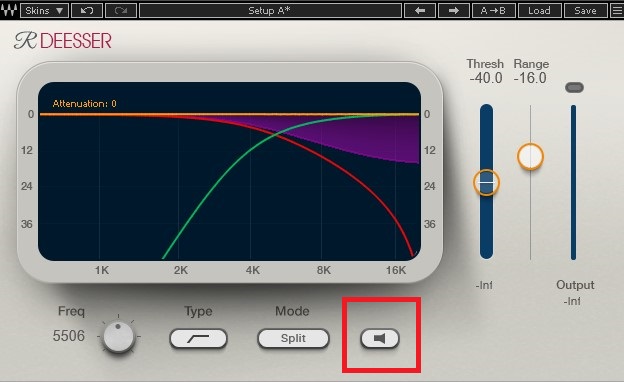 Waves Renaissance DeEsserの使い方